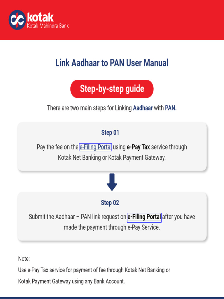 Link Aadhaar To PAN User Manual | PDF | Fee | Payments
