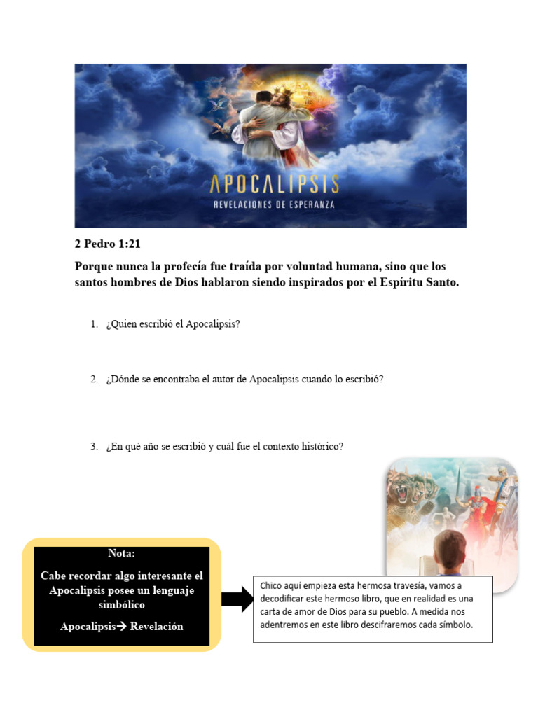 Origen y Mensaje del Apocalipsis | PDF | Libro de revelación | espíritu ...