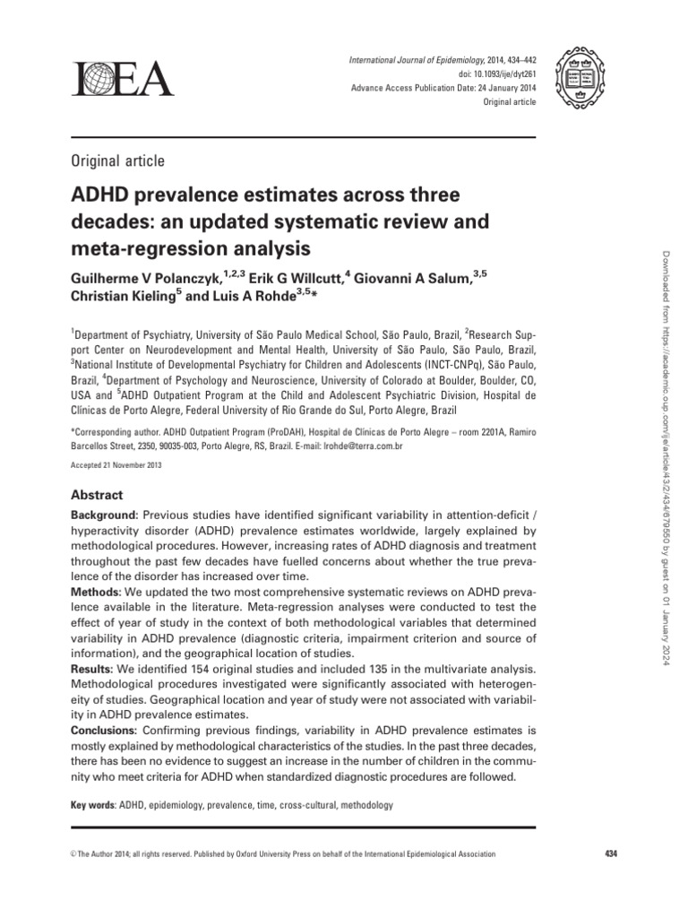 Adhd Prevalence Over Three Decades | PDF