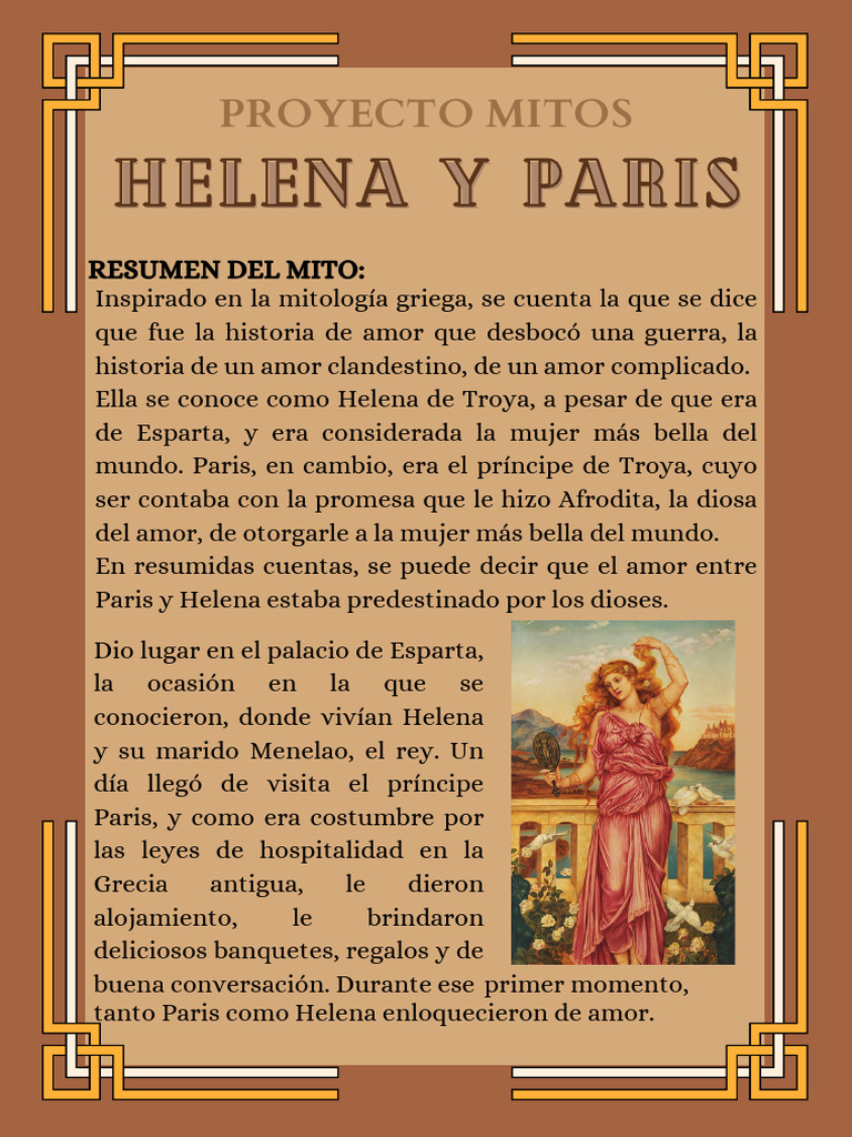 Helena y París: Amor y Guerra en Troya | PDF | París (mitología ...