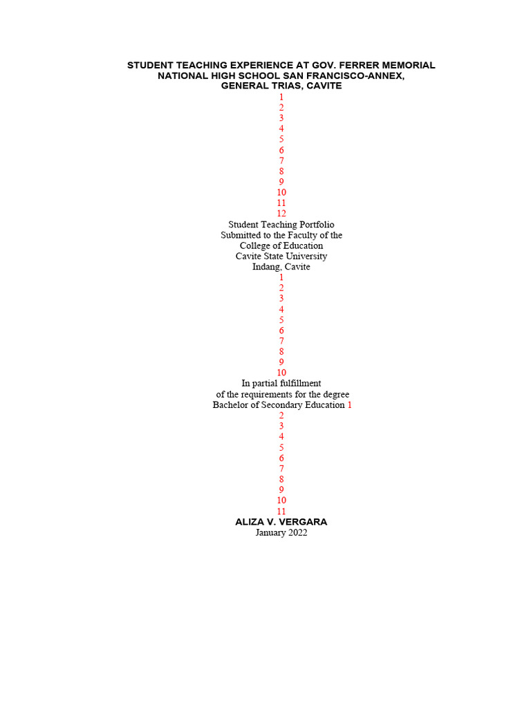 Sample Portfolio STUDENT-TEACHING 2022 | PDF | Mentorship | Teachers