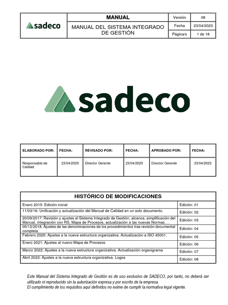 Manual SIG Q - MA - SST Ed 2023 | PDF