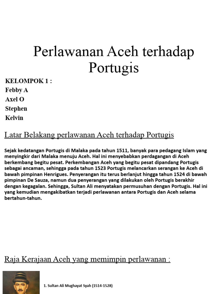 Perlawanan Aceh Terhadap Portugis 1511-1641 | PDF | Perjalanan