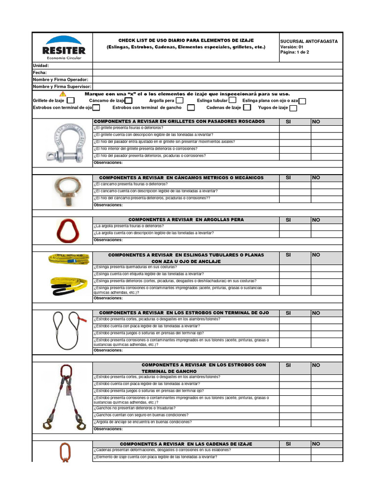 Elementos de Izaje | PDF | Materiales