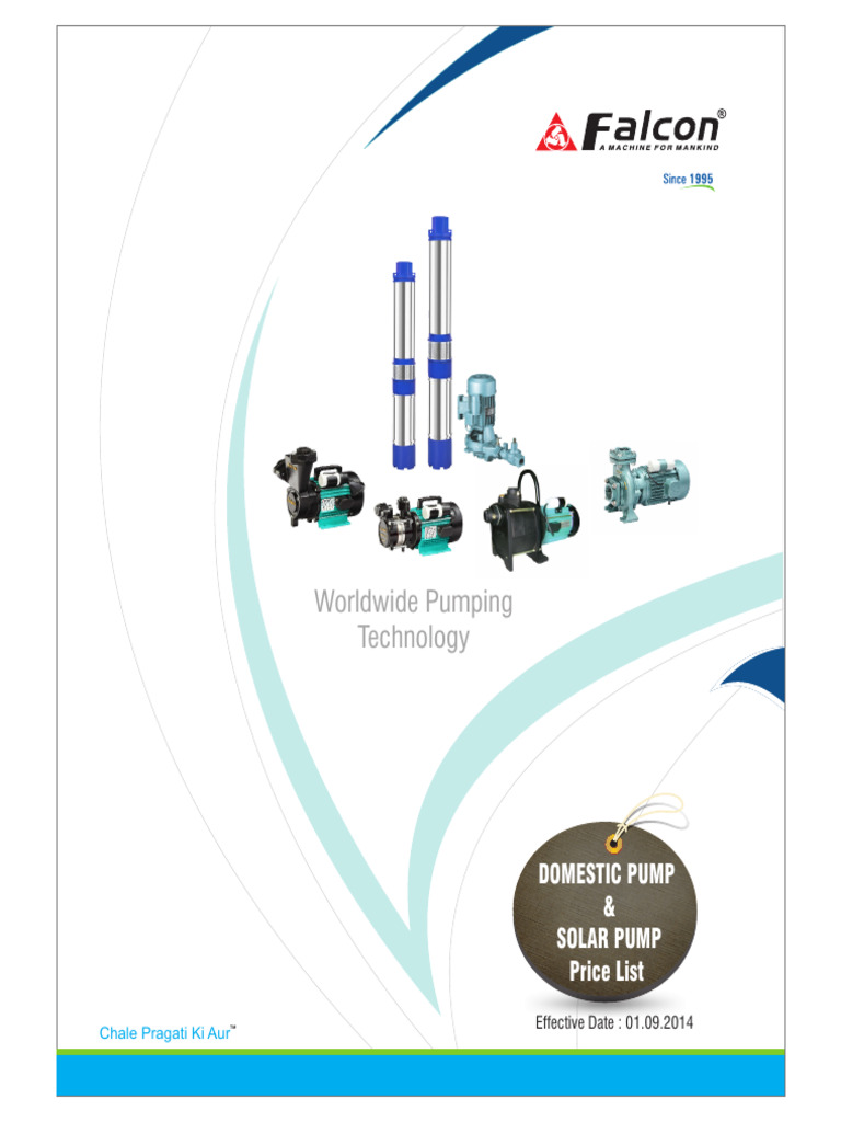 English Falcon Pump v4 Oil Fild 16-9-2014 Finel-2 | PDF | Pump | Electric Motor