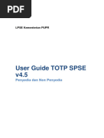 Pengembangan SPSE 4.5 dan Authenticator | PDF
