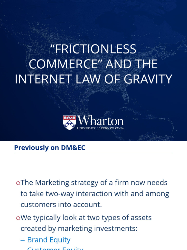 3 - Frictionless Commerce and Internet Law of Gravity | PDF | Goods | Marketing