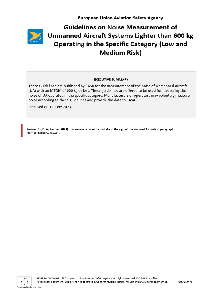 UAS Noise Measurement Guidelines Rev1 | PDF | Unmanned Aerial Vehicle ...