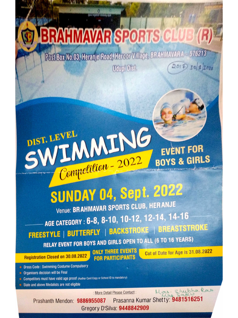 Swimming Competition | PDF