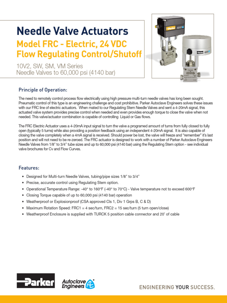 Electric Actuator for Needle Valves | PDF | Valve | Machines