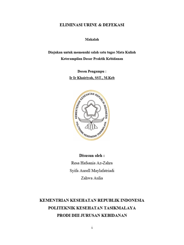 Panduan Eliminasi Urine dan Defekasi | PDF
