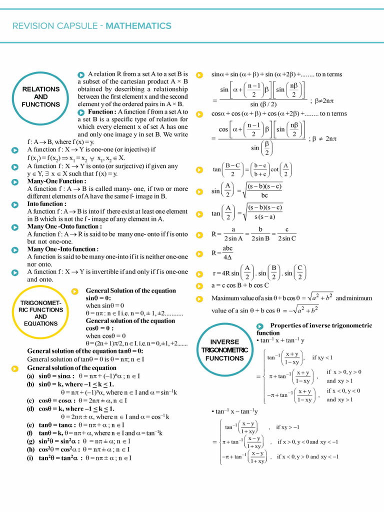 Maths Revision | PDF