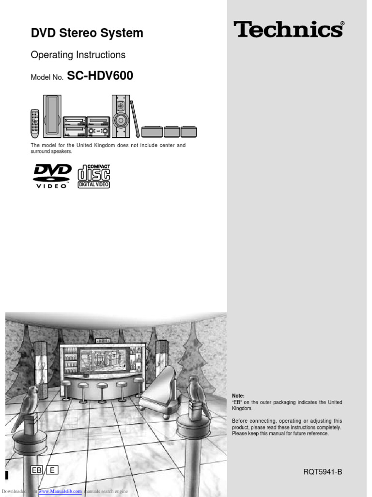 Technics SC-HDV600 Manual | PDF | Ac Power Plugs And Sockets | Loudspeaker
