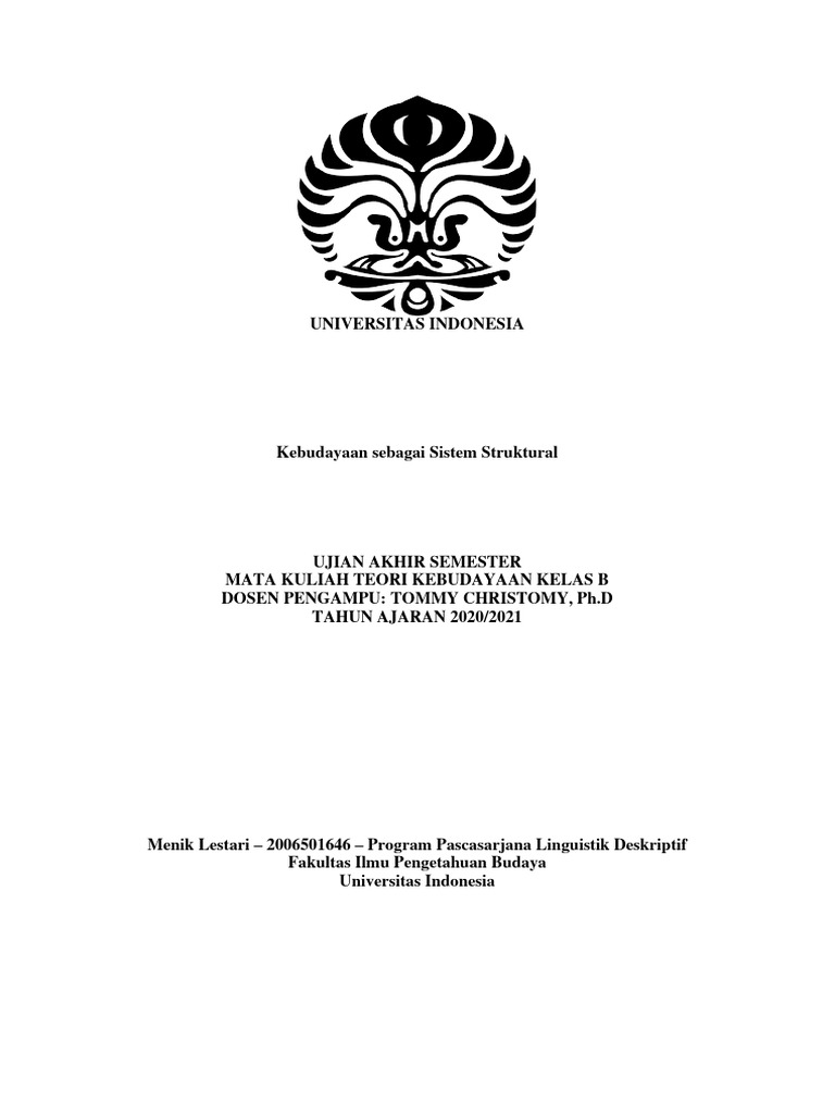 Pak Tommy - Menik Lestari | PDF