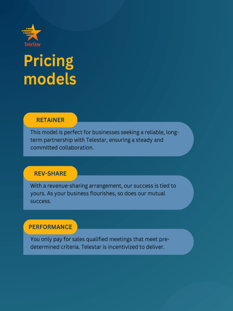 Telestar Pricing Models | PDF
