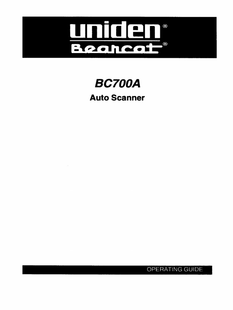 BC700A Owners Manual | PDF