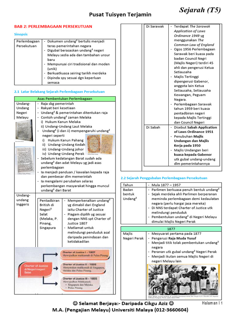PTT t5 Bab 2 (R) - Perlembagan Persekutuan | PDF