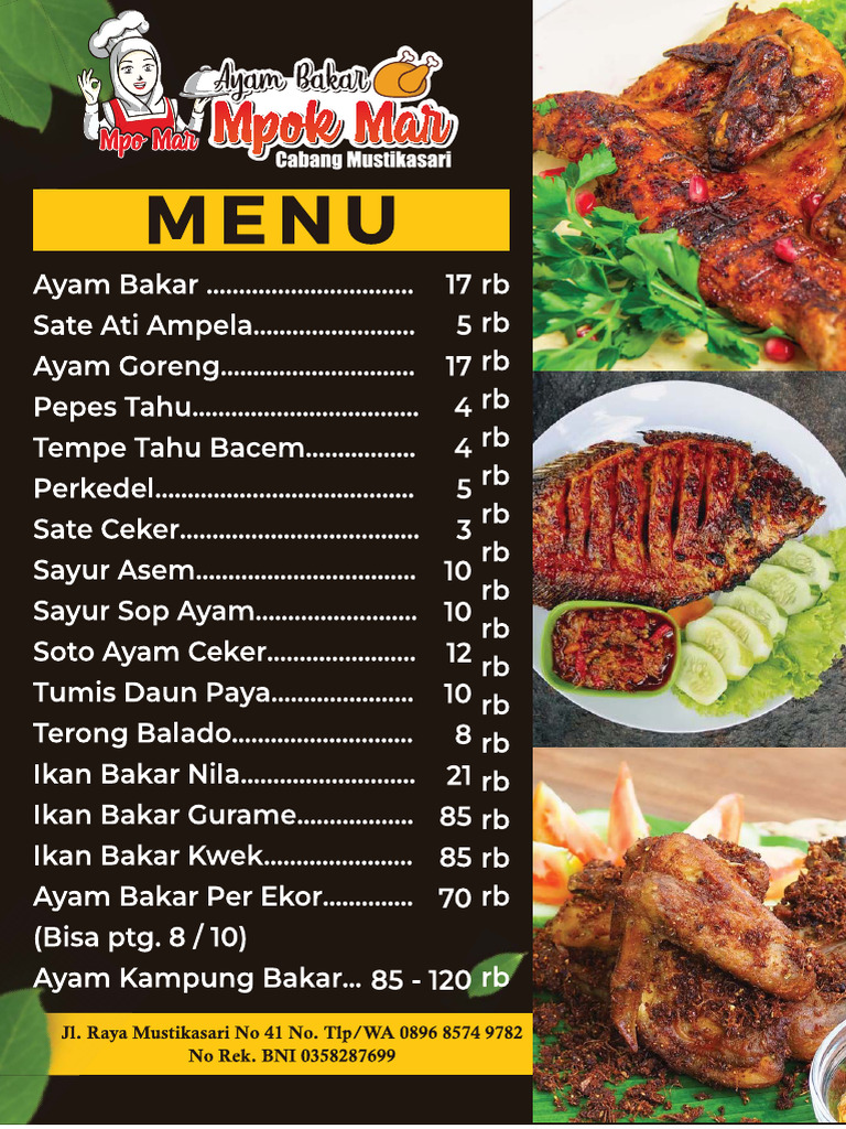 Menu Pdf
