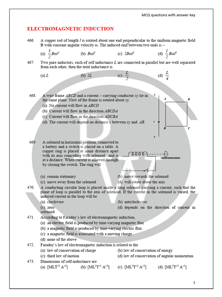 Electromagnetic Induction | PDF | Inductance | Inductor