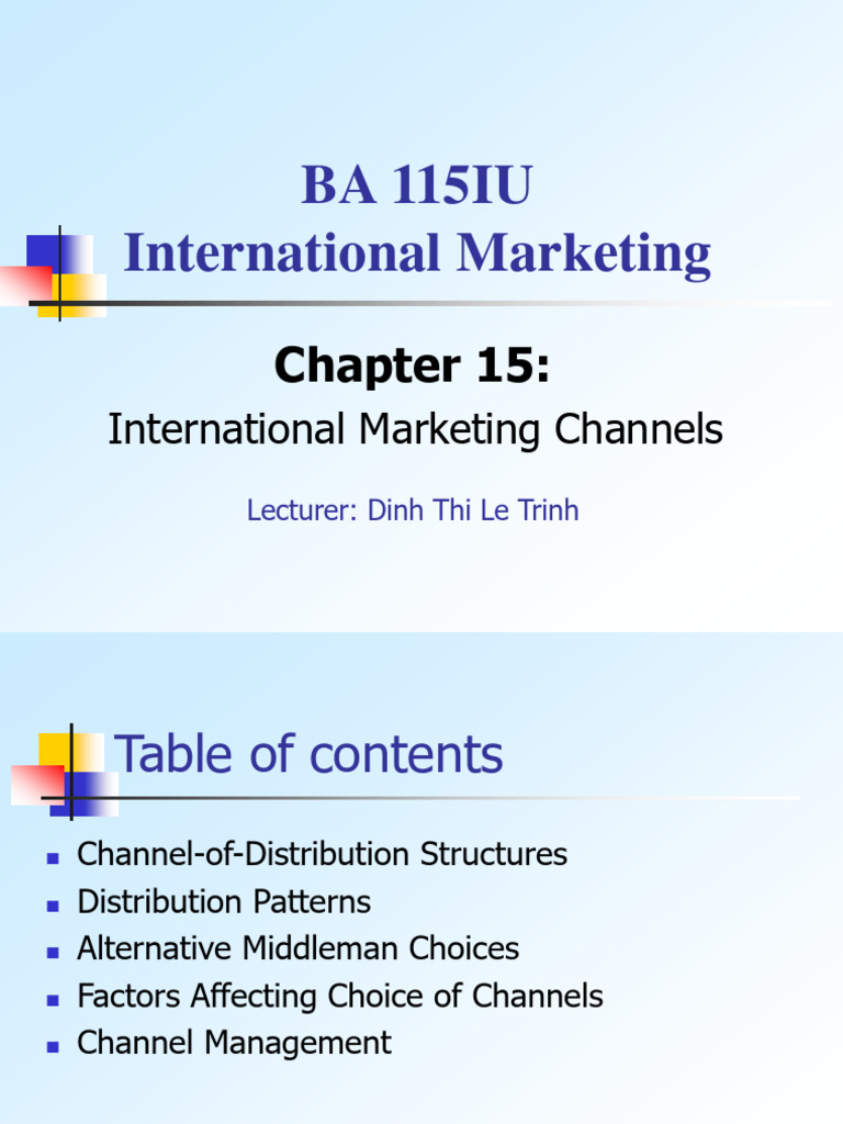 Lecture Note 9.. Chapter 15 | PDF | Retail | Exports