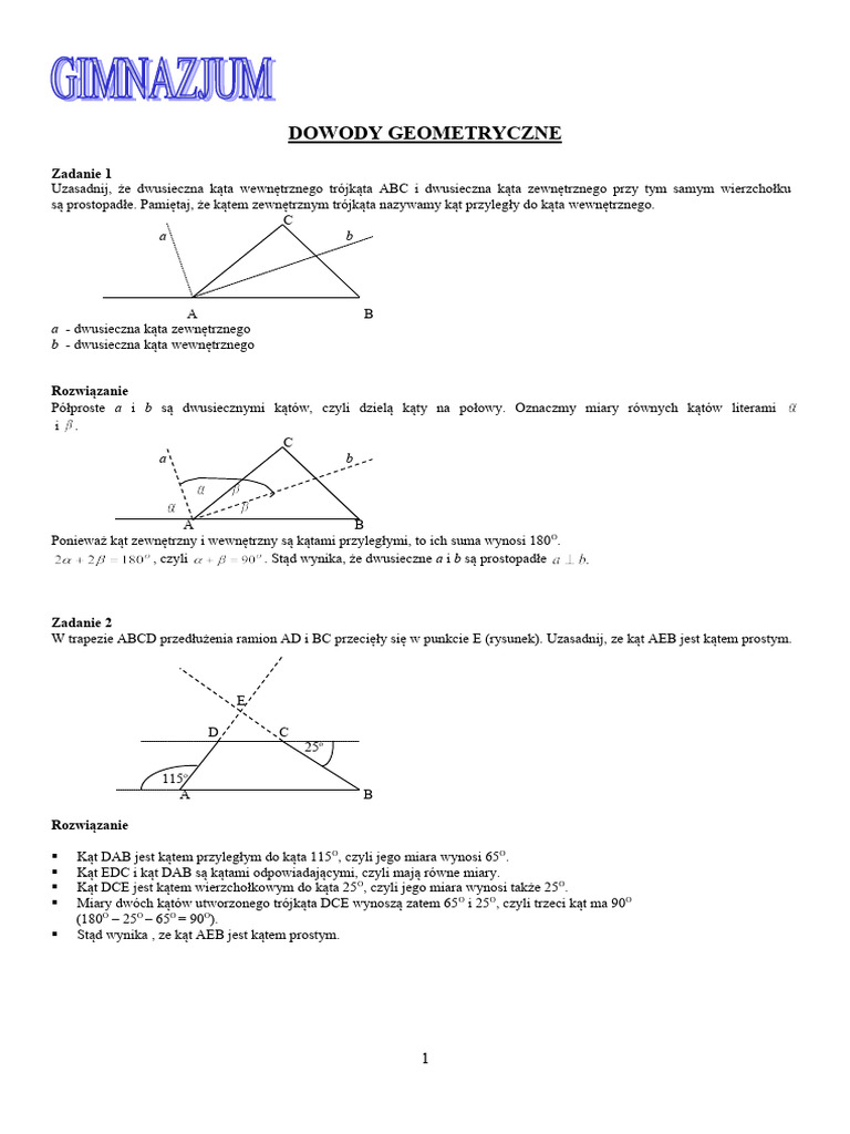 Dowody Matematyczne - Zbior Zadan Z Rozwiazaniami - Do Pobrania - Kopia ...