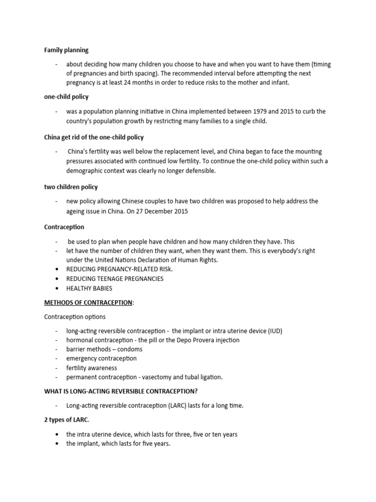 Family Plan | PDF | Birth Control | Menstrual Cycle