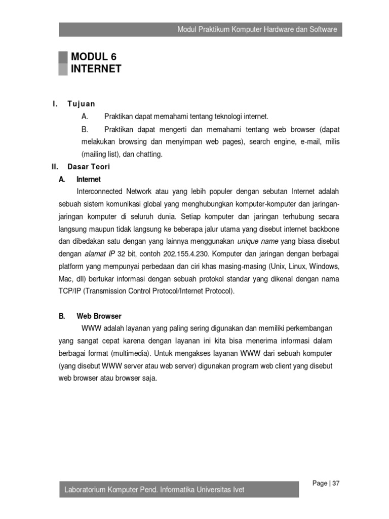 Modul Praktik 6 | PDF | Komputer