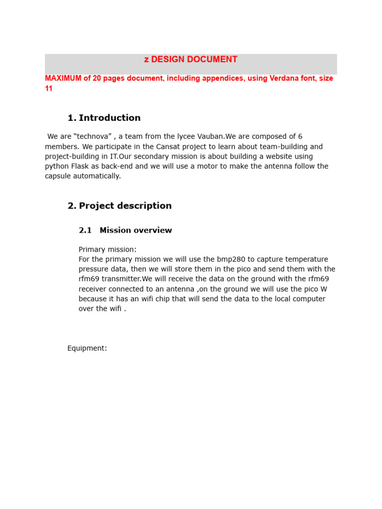 Student Cansat Project Overview | PDF | Electric Motor | Computing