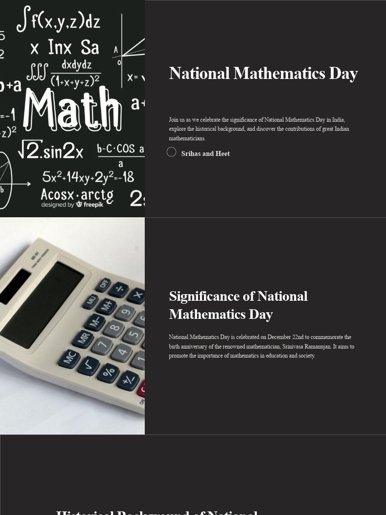 National Mathematics Day | PDF