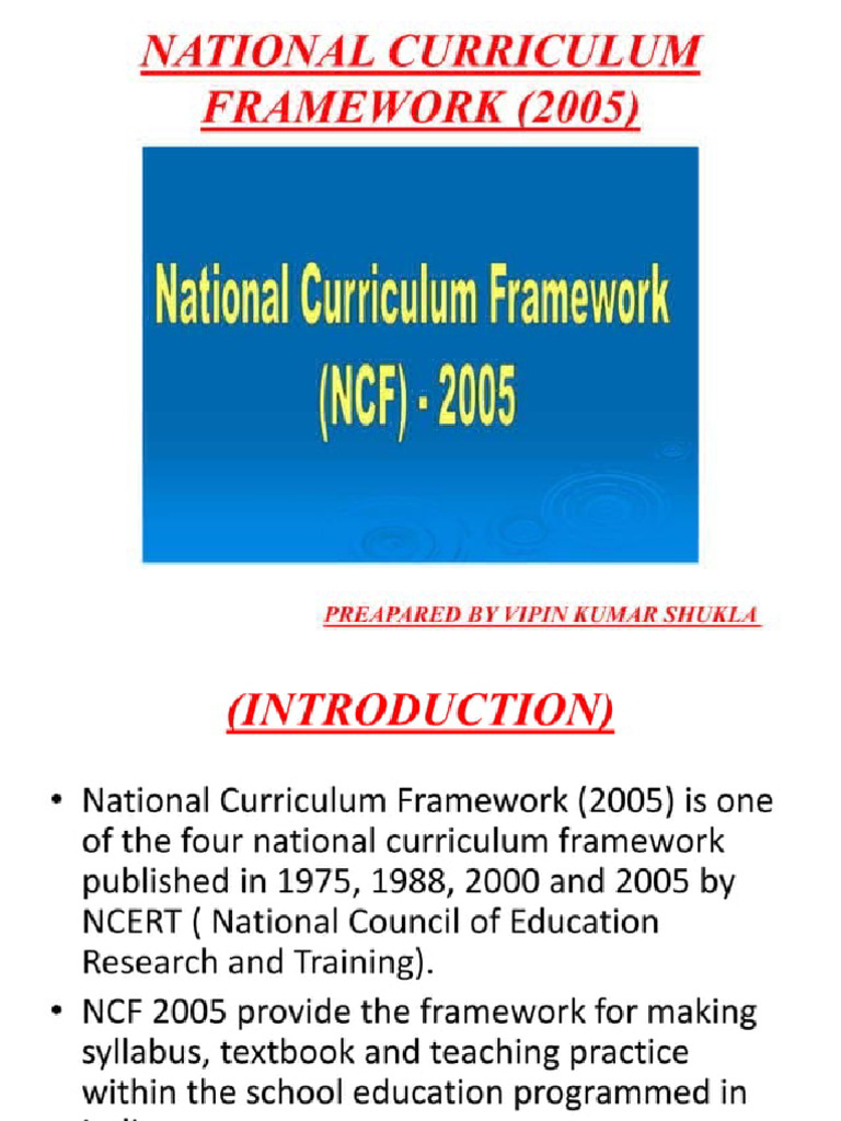 National Curriculum Framework-2005 | PDF