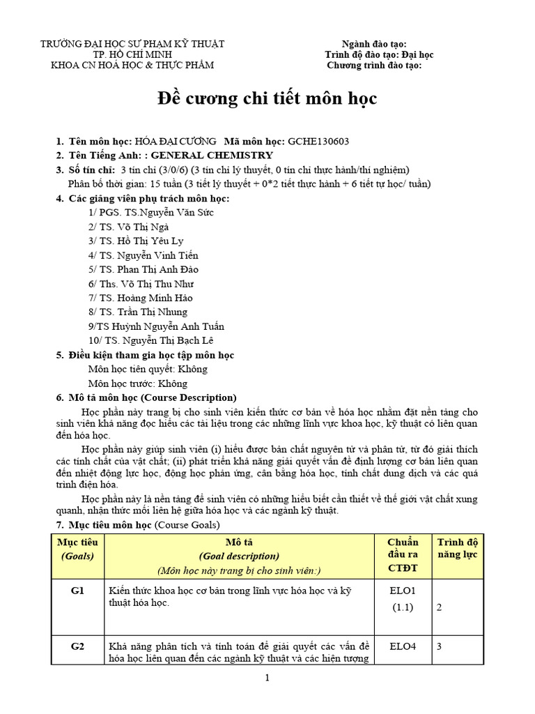 GCHE130603 HoaDaiCuong | PDF