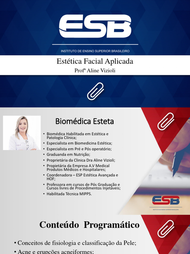 Aula Estética Facial Pdf Pele Epiderme