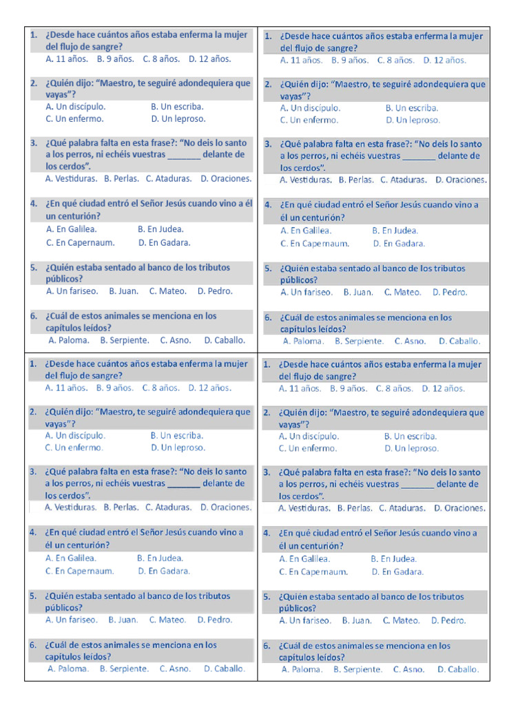 Preguntas 7-8-9 Mateo | PDF