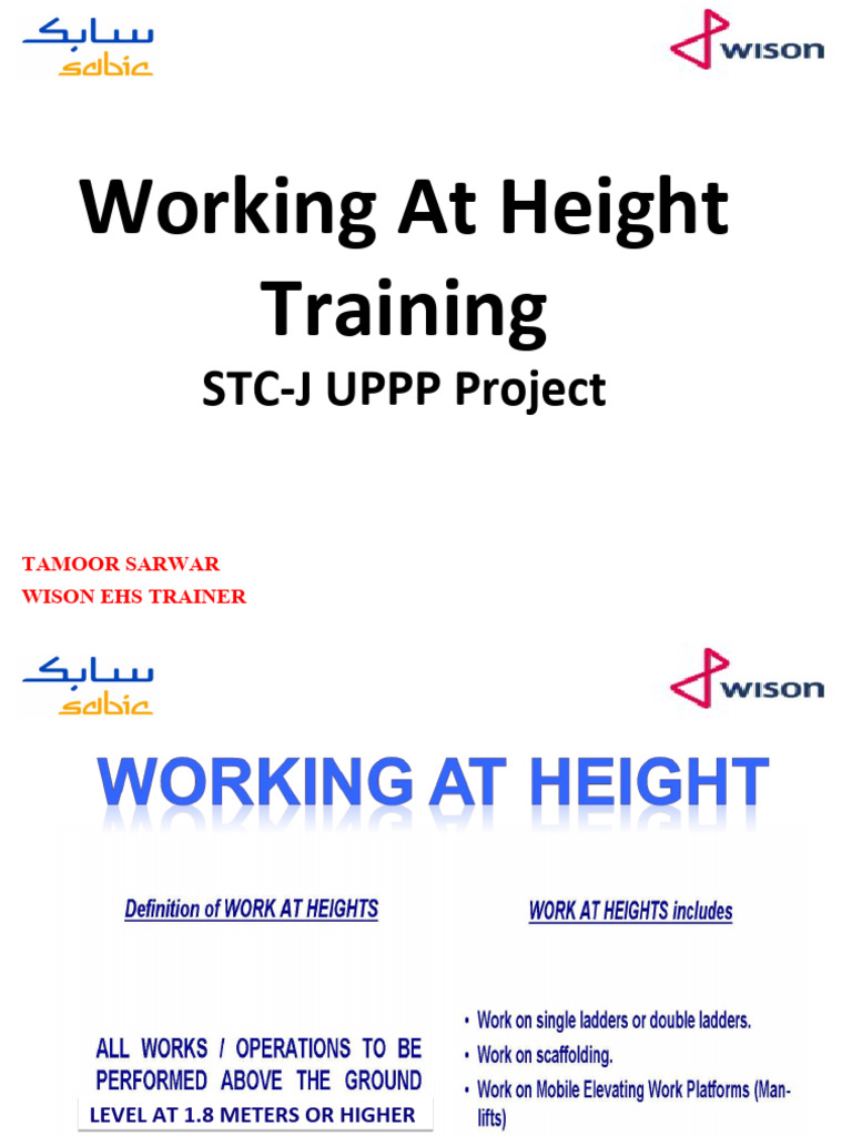 Working at Height Training | PDF | Scaffolding | Crane (Machine)
