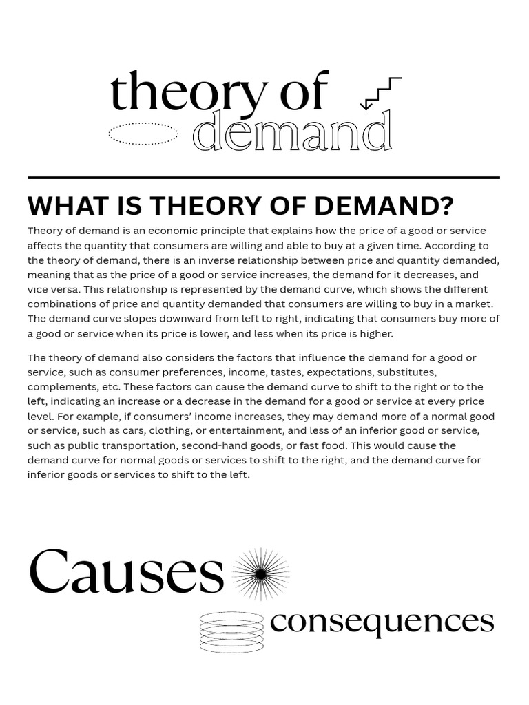 Theory of Demand: Causes | PDF | Demand | Demand Curve