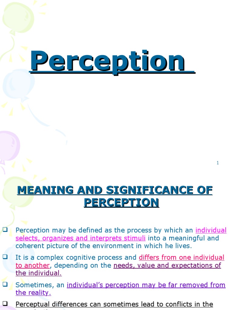 Perception | PDF | Perception | Stereotypes