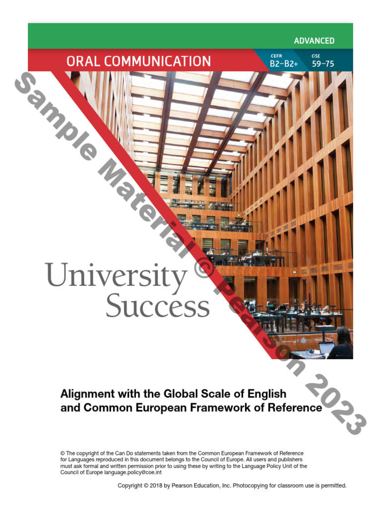 University Success ADV Oral Communication - GSE Mapping Booklet | PDF | English As A Second Or ...