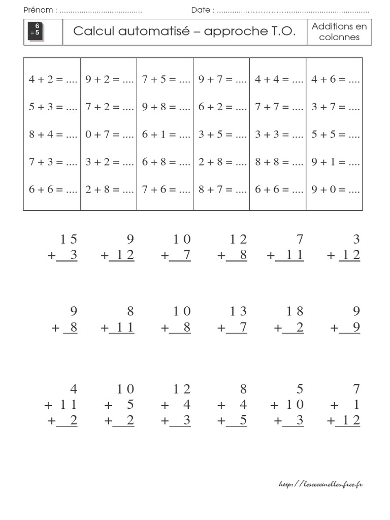 Additions Posées | PDF