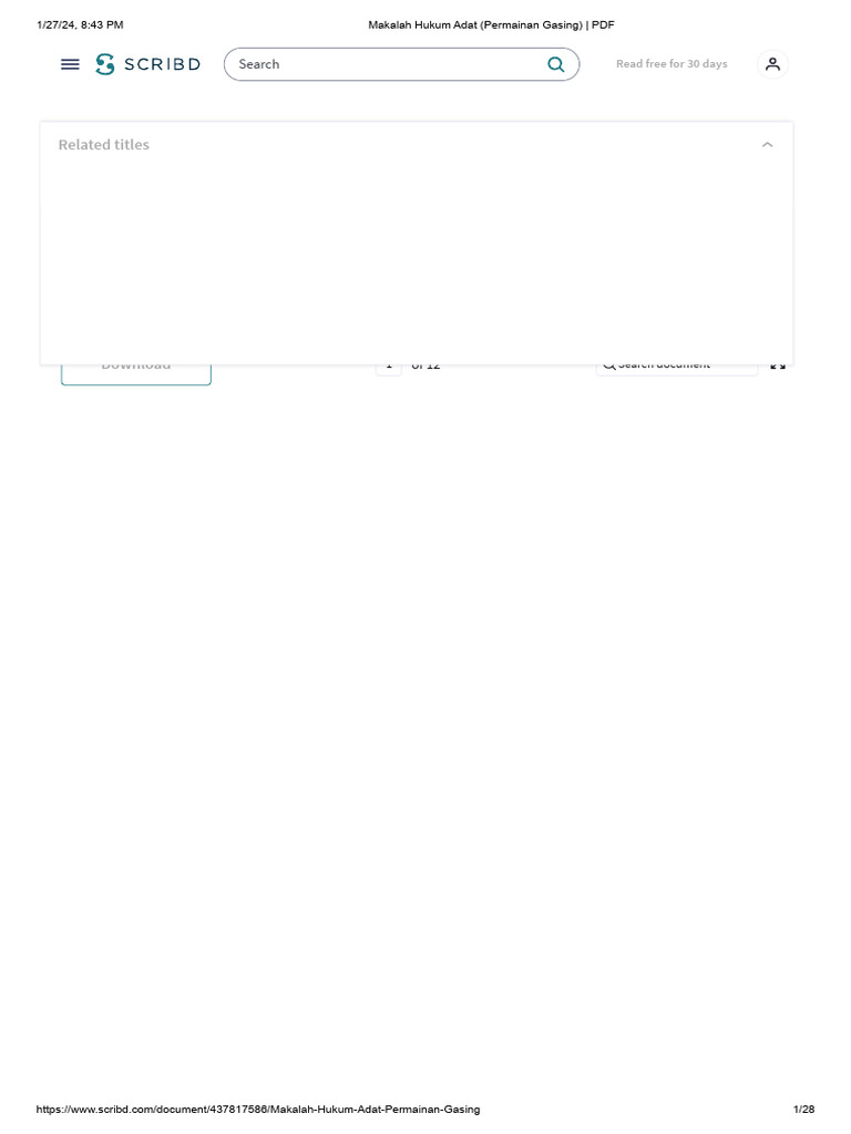 Hukum Adat Permainan Gasing PDF | PDF | Scribd