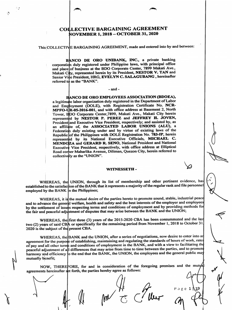 BDO (1) CBA - Ws | PDF