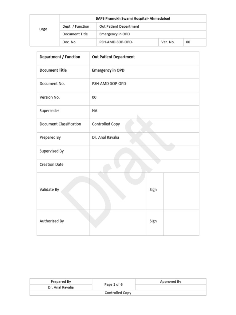 Emergency in OPD | PDF | Emergency Department | Hospital