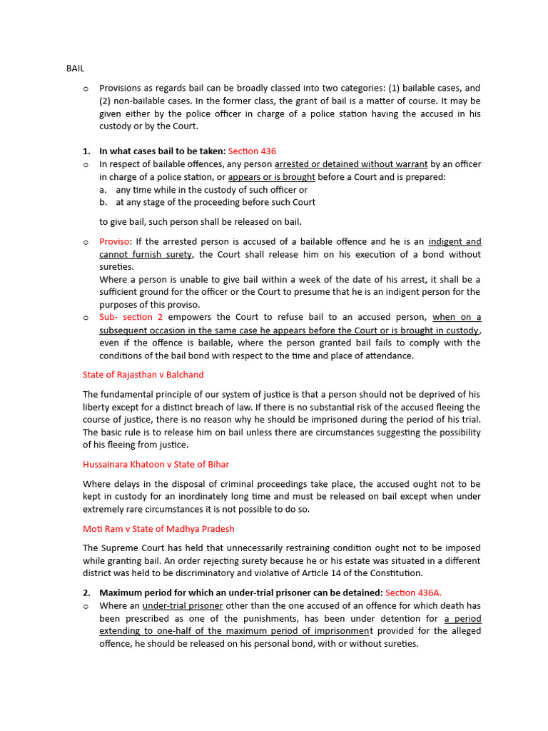 Bail | PDF | Bail | Arrest