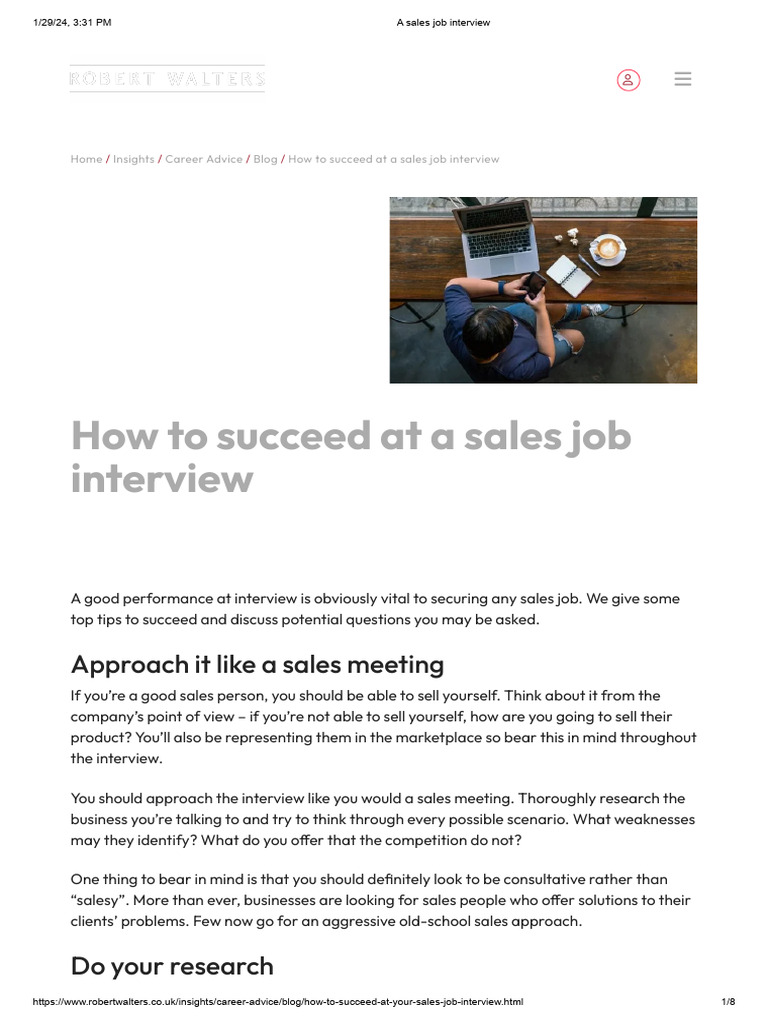 Sales Sales | PDF | Sales | Job Interview