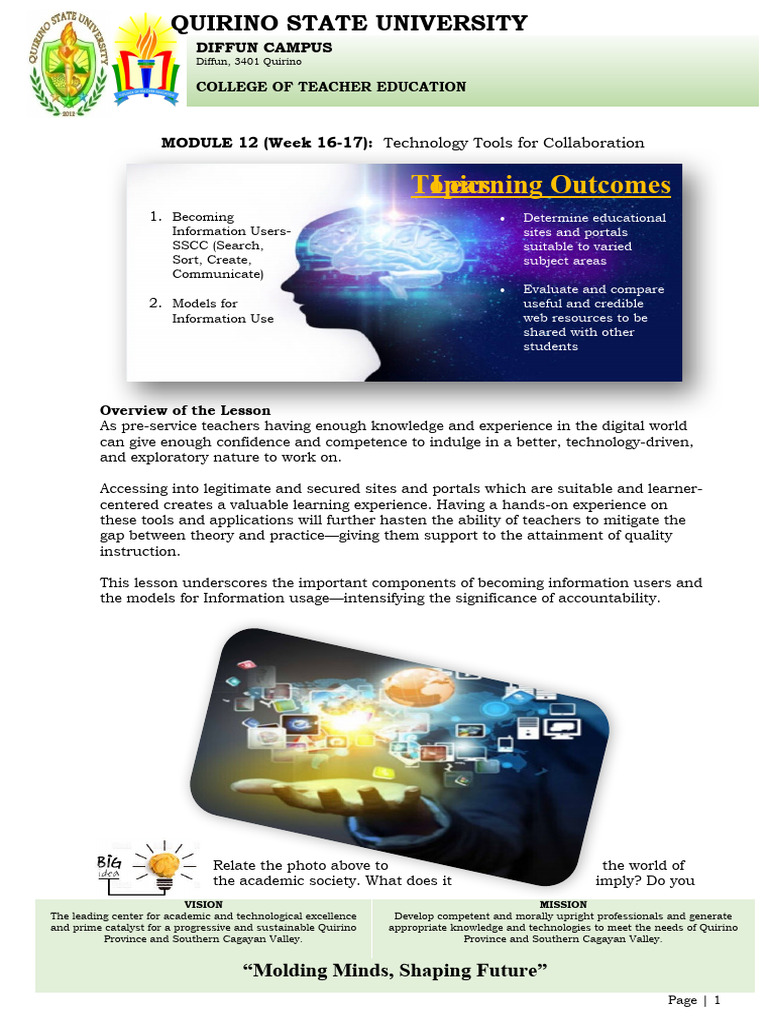 TTL 2 Finals Module Week 16 17 GROUP 3 | PDF | Information Literacy | Memory