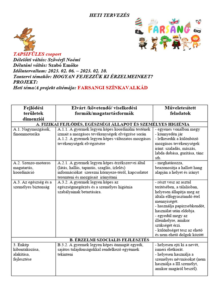 Farsangi Színkavalkád | PDF