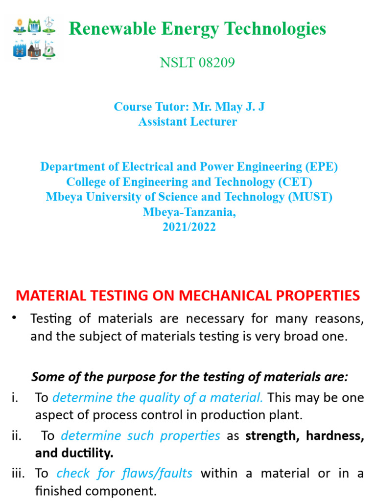 Material Testing On Mechanical Properties Top 5 | PDF | Ductility ...