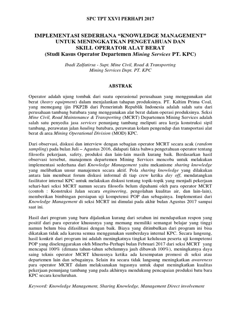 Ibadi Zalfatirsa - IMPLEMENTASI SEDERHANA KNOWLEDGE MANAGEMENT UNTUK ...