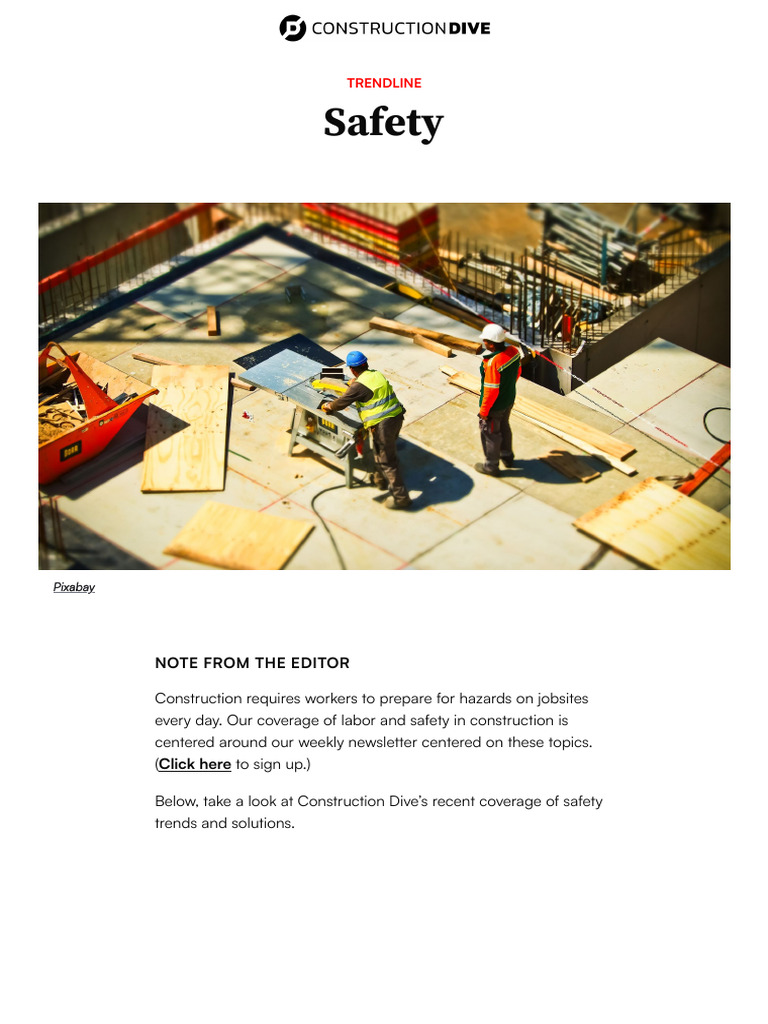 Safety - Construction Dive | PDF | Occupational Safety And Health ...