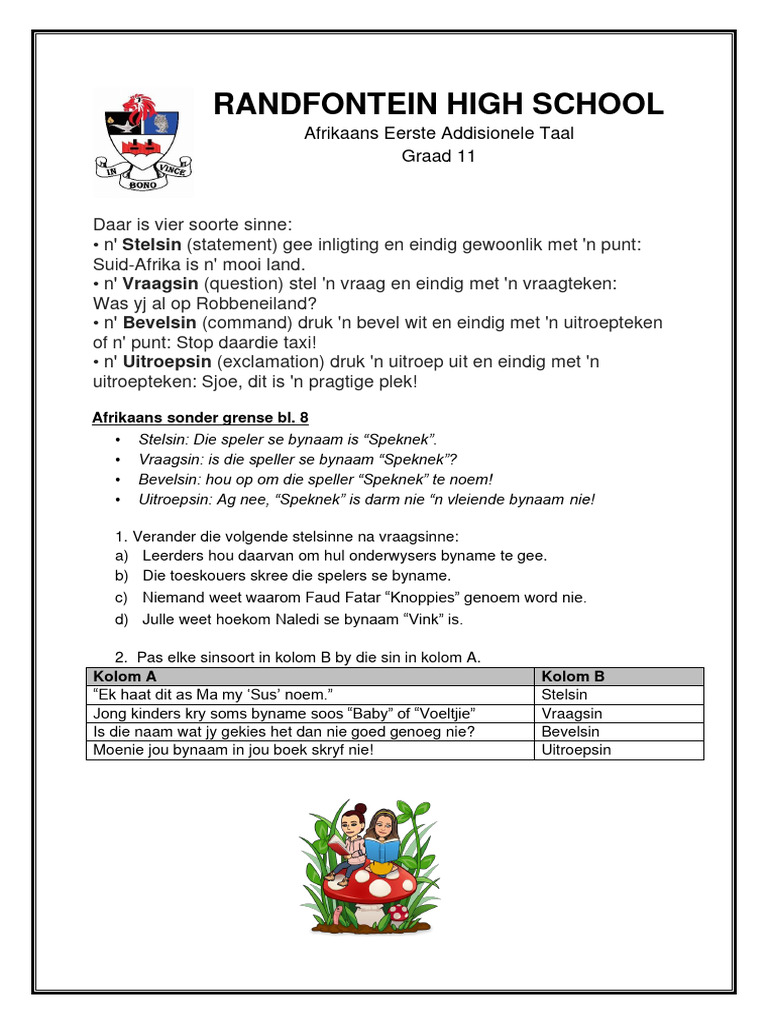 Aktiwiteit 1 Sinsoorte | PDF