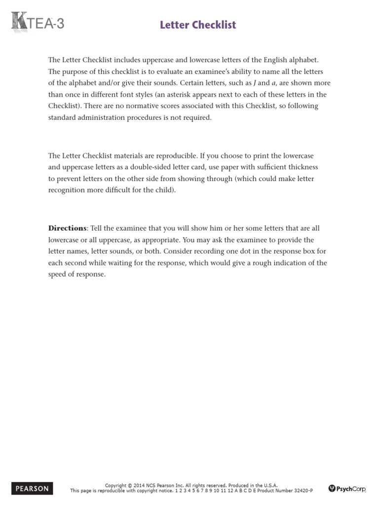 Letter Checklist | PDF | Letter Case | All Rights Reserved